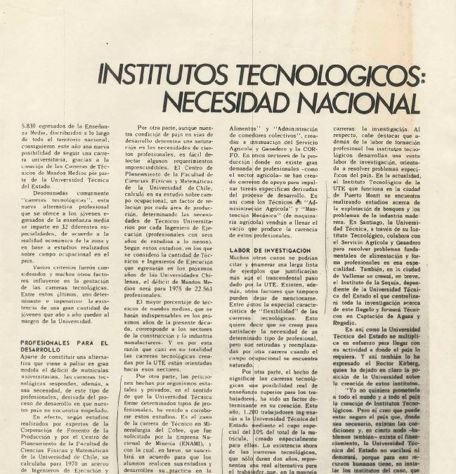 carreras técnicas | Archivo Patrimonial Usach