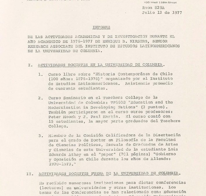 actividades académicas | Archivo Patrimonial Usach